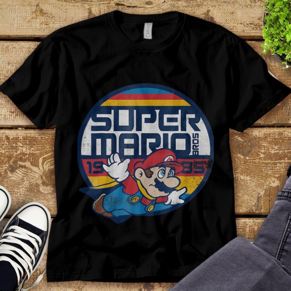Super Mario Classic Retro Flying 1985 Graphic Gaming … - Gem